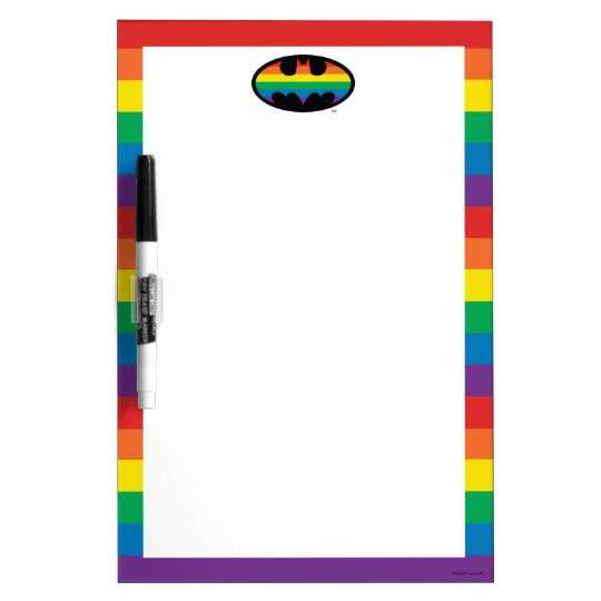 Batman Rainbow Logo Dry Erase Board | Zazzle.com
