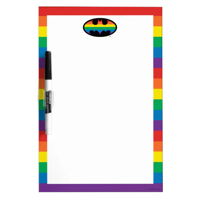 Batman Rainbow Logo Dry Erase Board | Zazzle