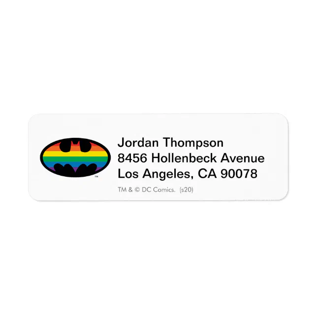 Batman Rainbow Logo Label | Zazzle