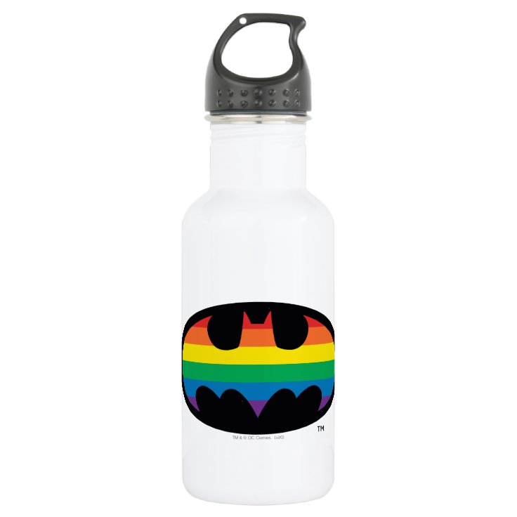 Batman Rainbow Logo Stainless Steel Water Bottle | Zazzle