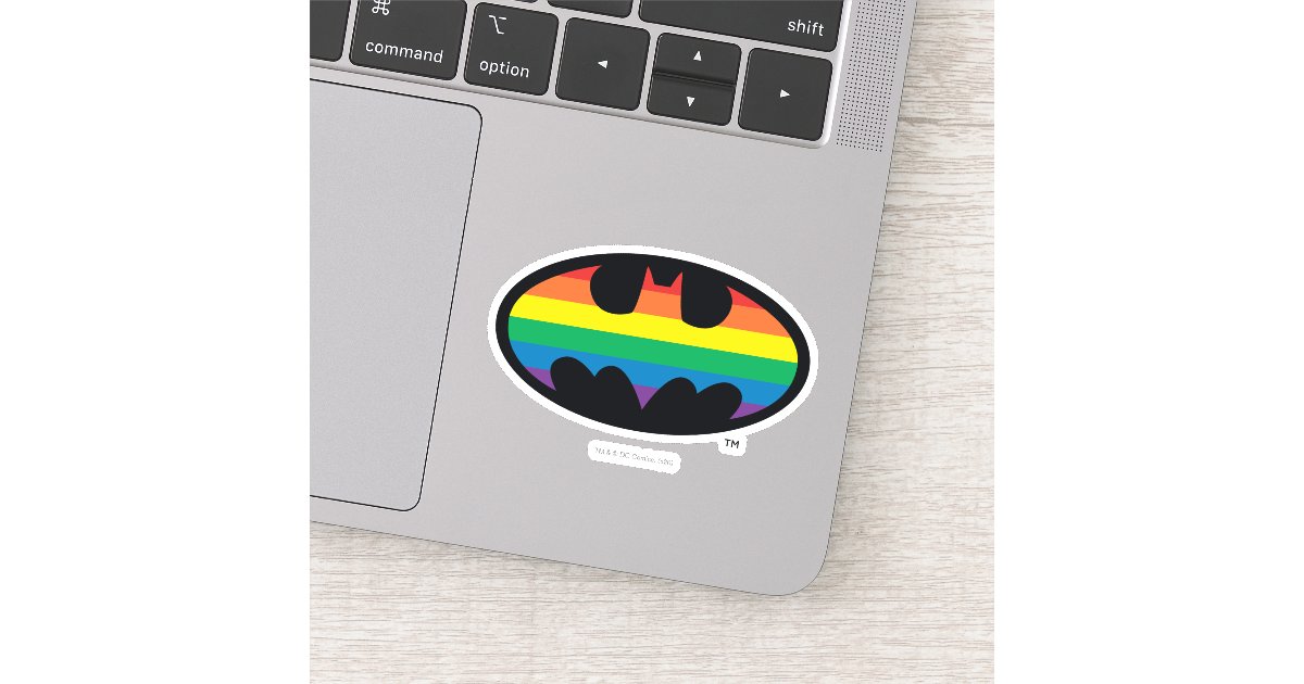 Batman Rainbow Logo Sticker | Zazzle
