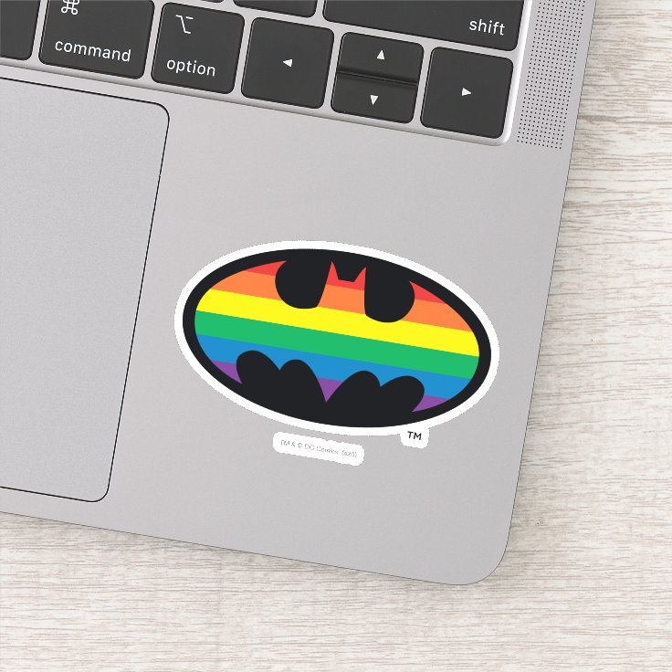 Batman Rainbow Logo Sticker | Zazzle