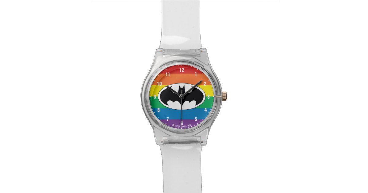 Batman Rainbow Logo Watch | Zazzle