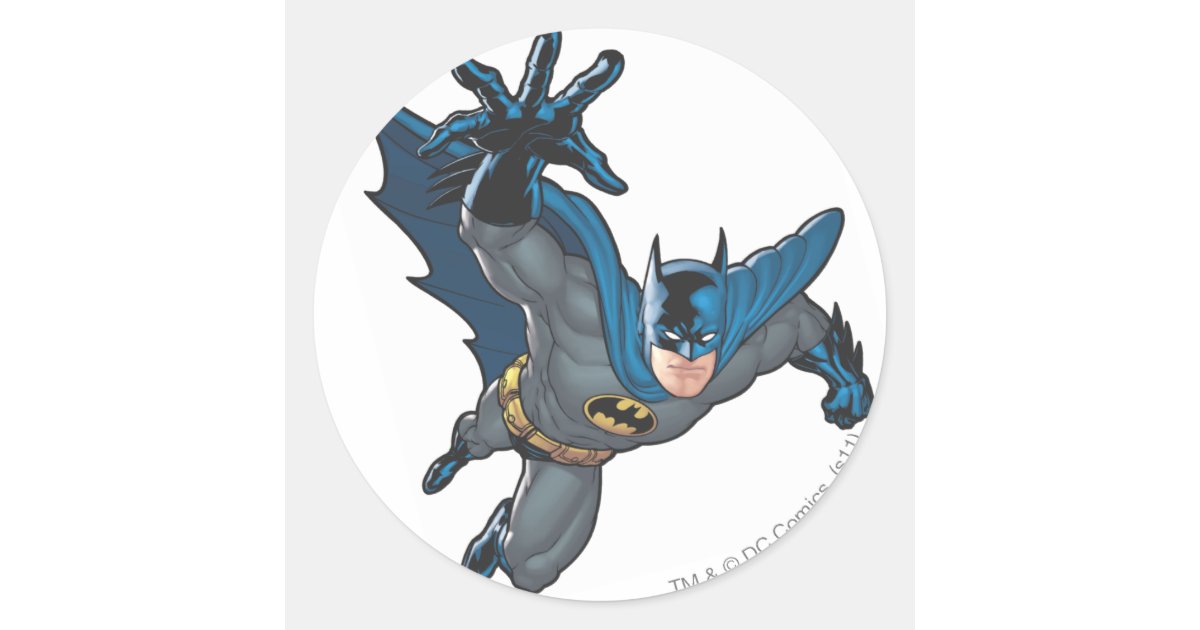 Batman Reaches Forward Classic Round Sticker | Zazzle