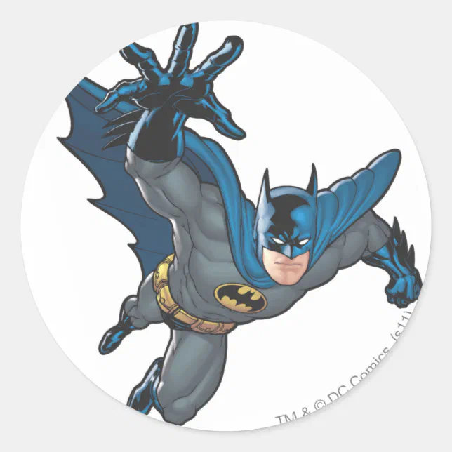 Batman Reaches Forward Classic Round Sticker | Zazzle