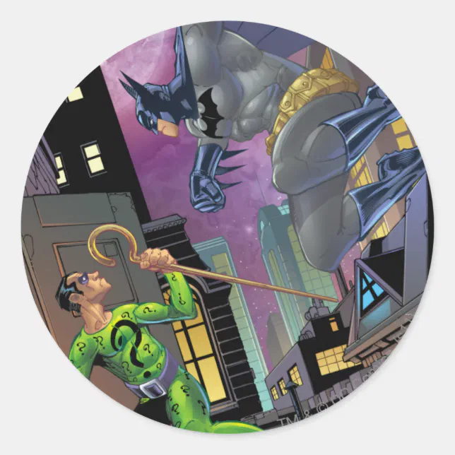 Batman - Riddler Classic Round Sticker | Zazzle