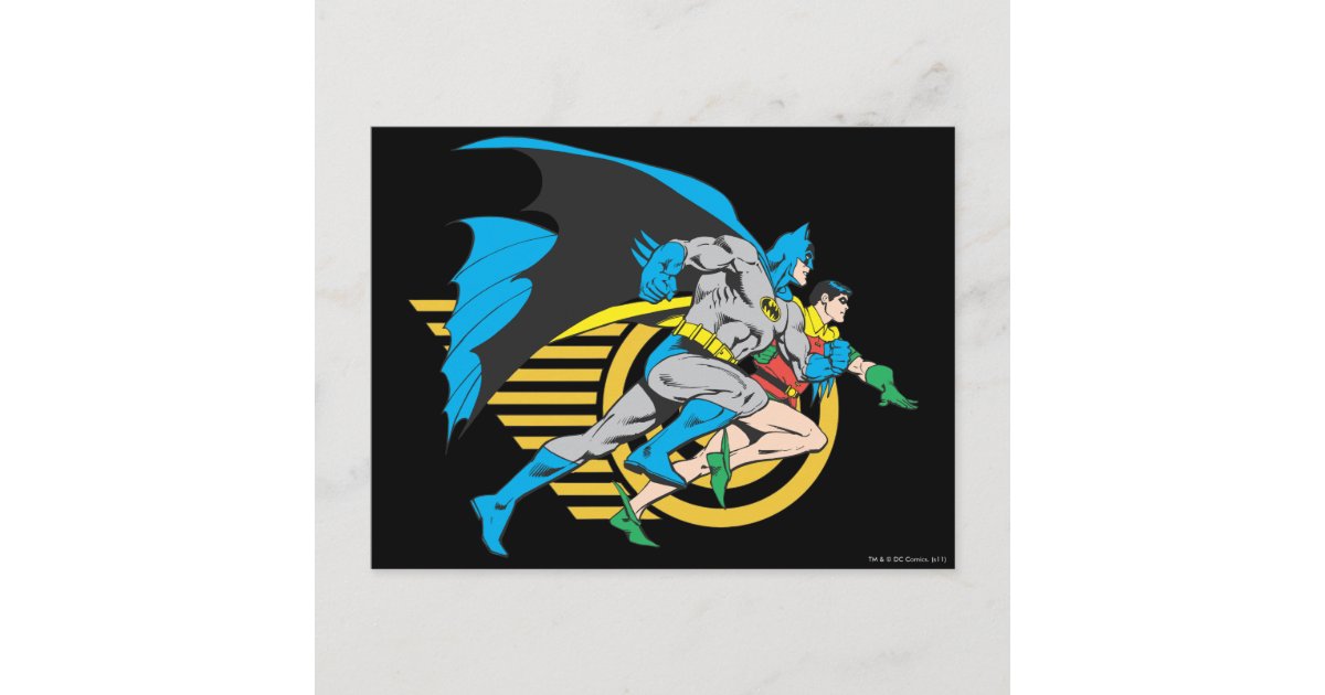 Batman & Robin Profile Postcard | Zazzle