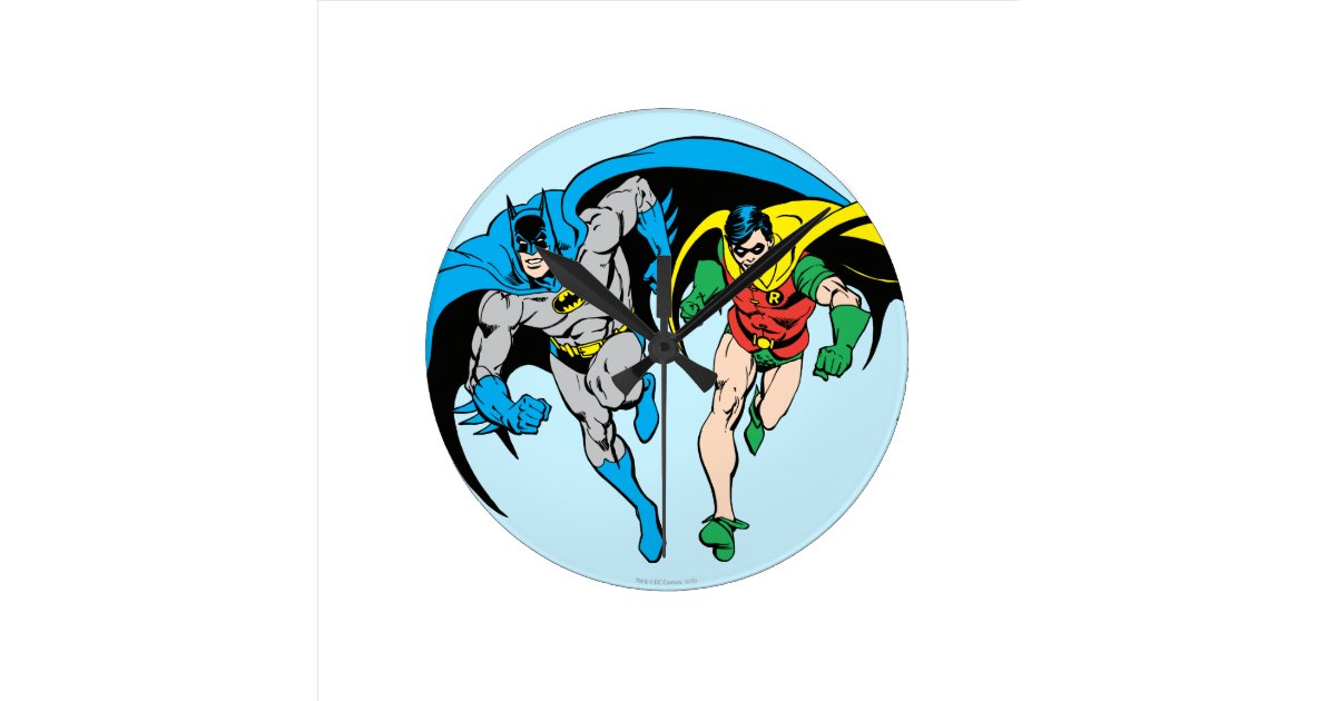 Batman & Robin Round Clock | Zazzle.com