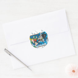 Batman & Robin Shatter Window Classic Round Sticker | Zazzle