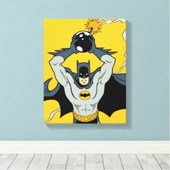 Batman Running With Bomb Canvas Print | Zazzle