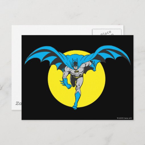 Batman Runs Forward Postcard | Zazzle
