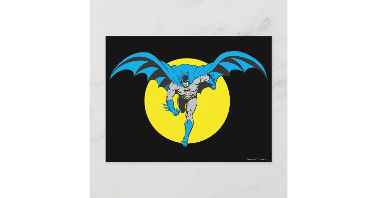 Batman Runs Forward Postcard | Zazzle