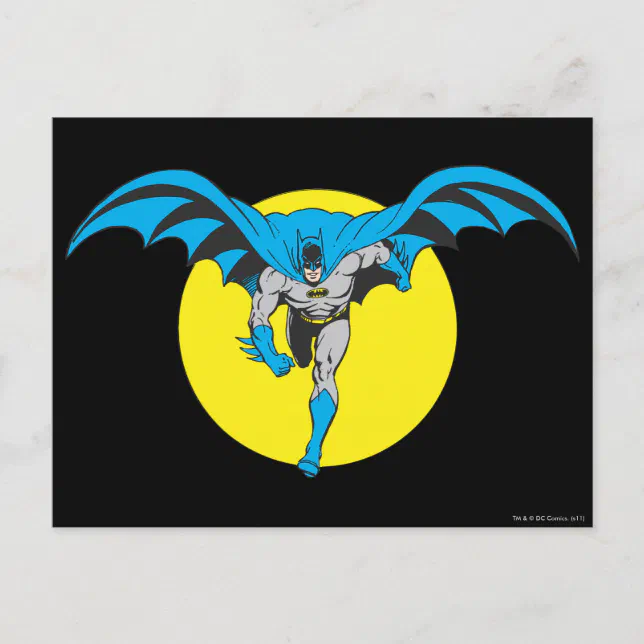 Batman Runs Forward Postcard | Zazzle
