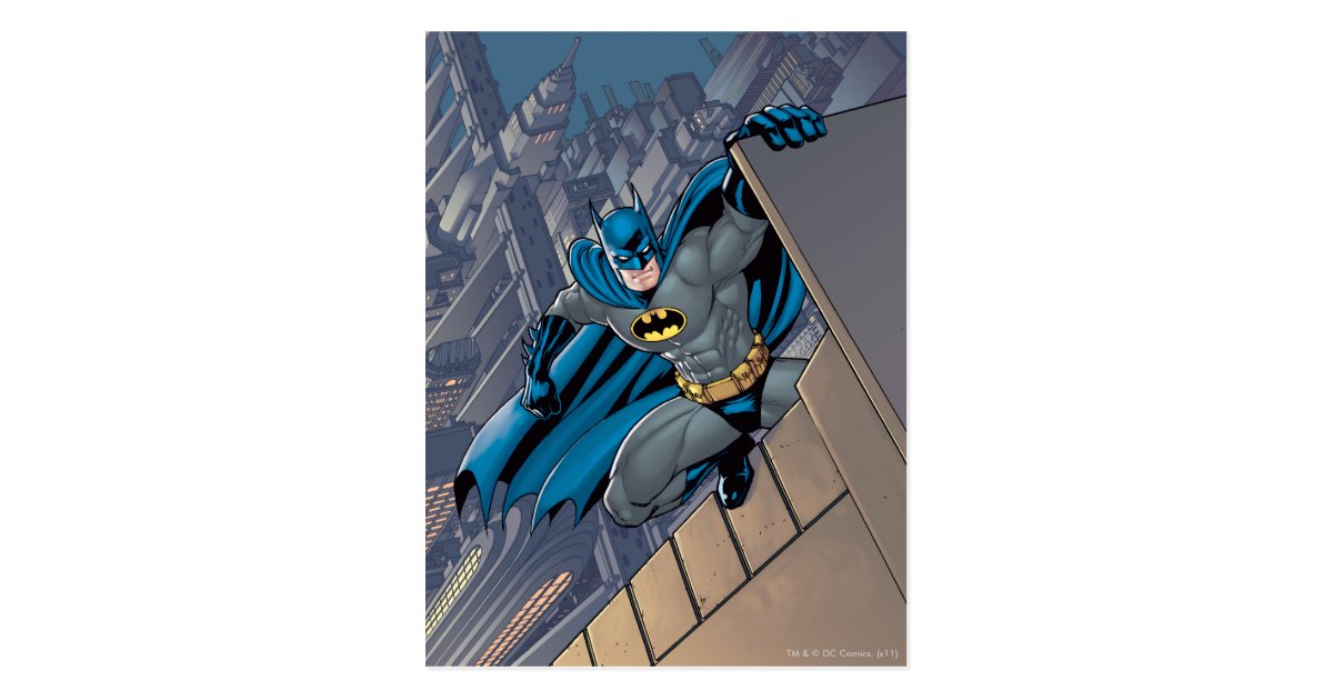 Batman Scenes - Hanging From Ledge Postcard | Zazzle.com