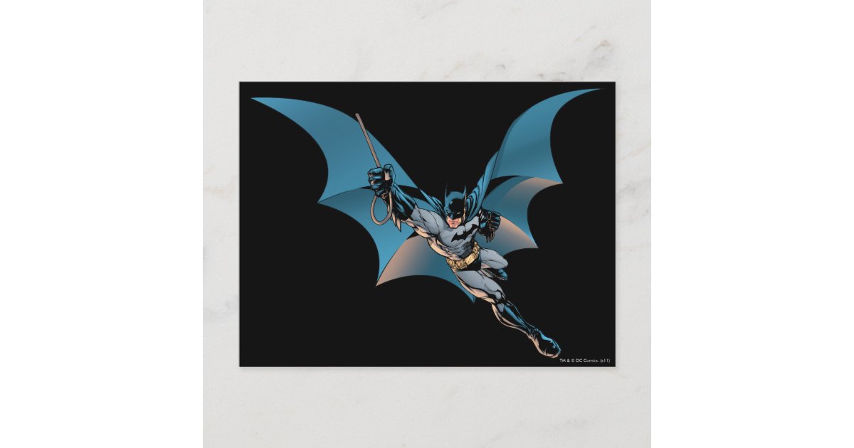 Batman swing into action postcard | Zazzle