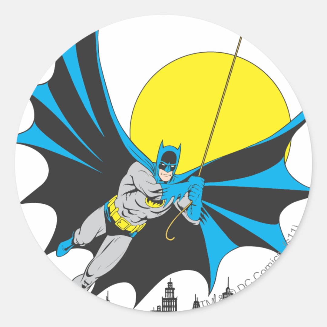 Batman Swings Classic Round Sticker | Zazzle