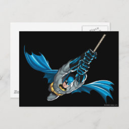 Batman Swings from Rope Postcard | Zazzle