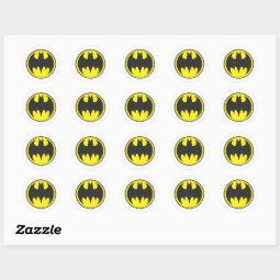 Batman Symbol | Bat Circle Logo Classic Round Sticker | Zazzle