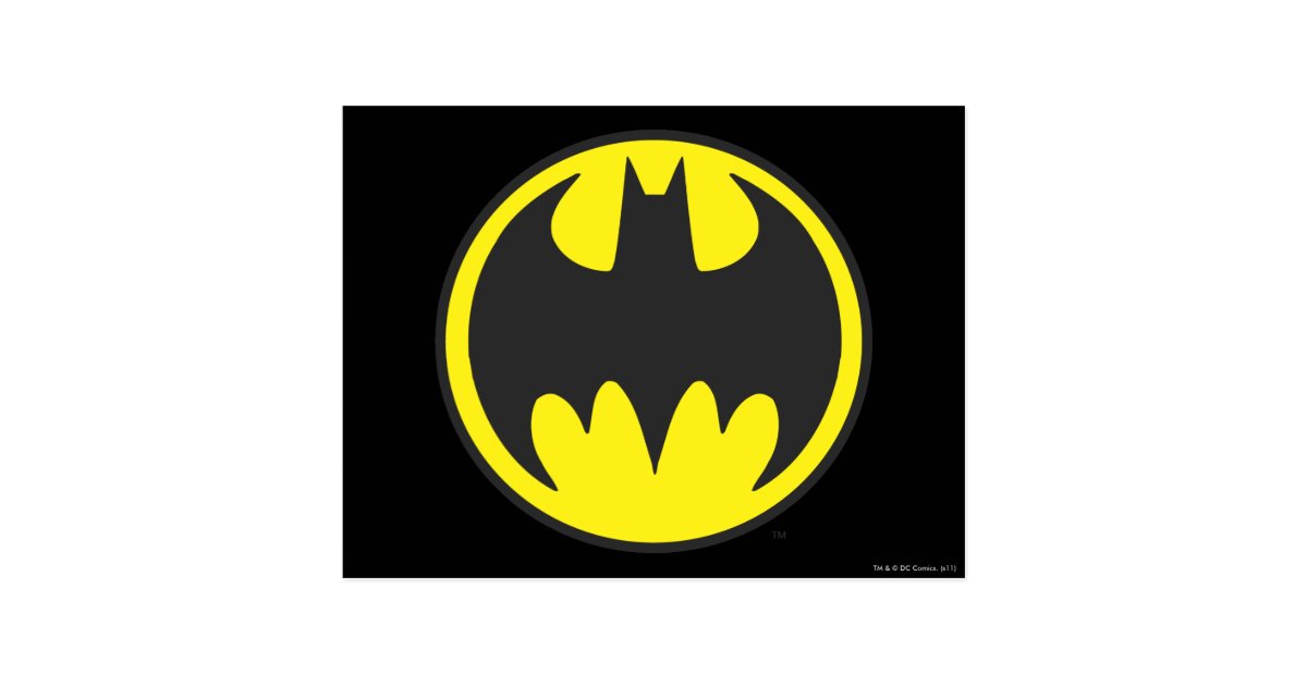 Batman Symbol | Bat Circle Logo Postcard | Zazzle.com