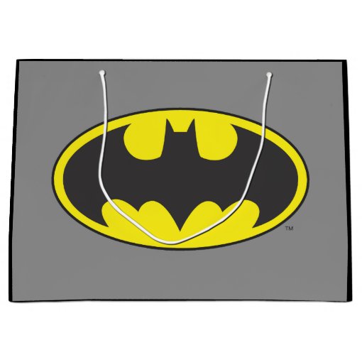 Batman Symbol | Bat Oval Logo Large Gift Bag | Zazzle