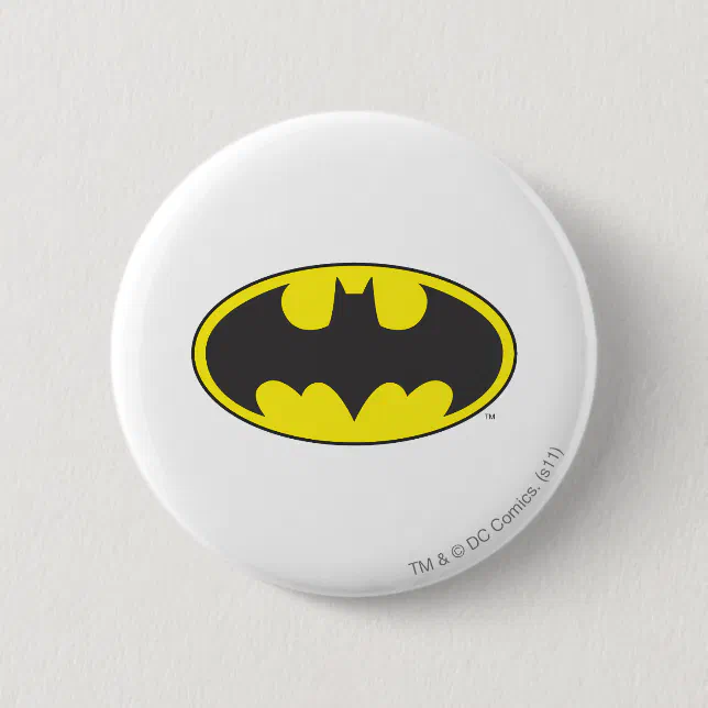 Batman Symbol | Bat Oval Logo Pinback Button | Zazzle