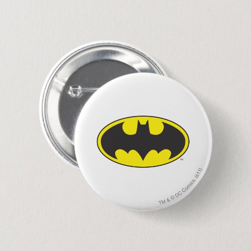 Batman Symbol | Bat Oval Logo Pinback Button | Zazzle