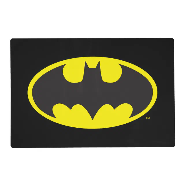 Batman Symbol | Bat Oval Logo Placemat | Zazzle