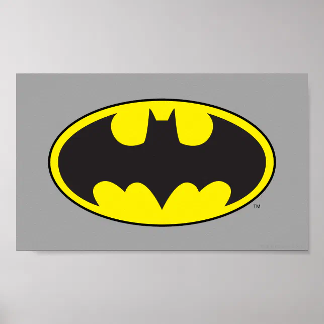 Batman Symbol | Bat Oval Logo Poster | Zazzle