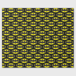Batman Symbol | Bat Oval Logo Wrapping Paper | Zazzle