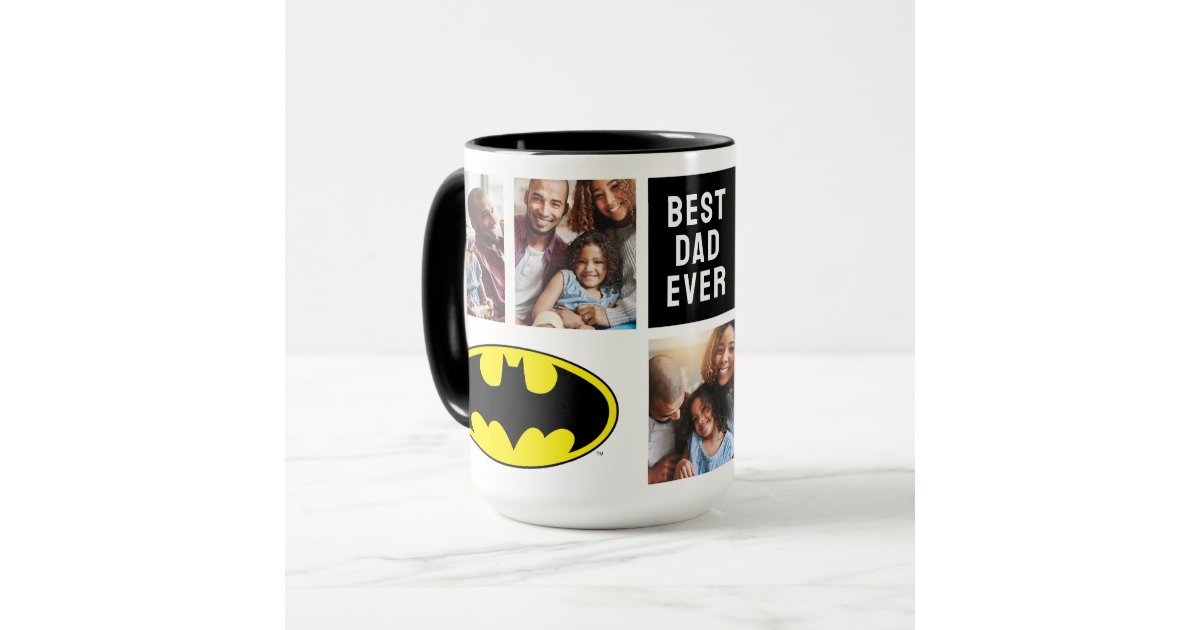Batman Symbol | Best Dad Photo Collage Mug | Zazzle