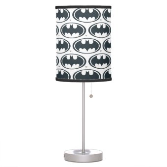 Batman Symbol | Black and White Logo Table Lamp | Zazzle