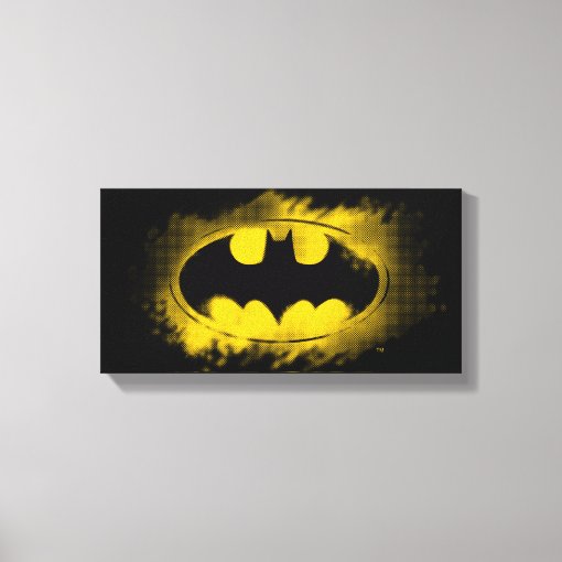 Batman Symbol | Black and Yellow Logo Canvas Print | Zazzle