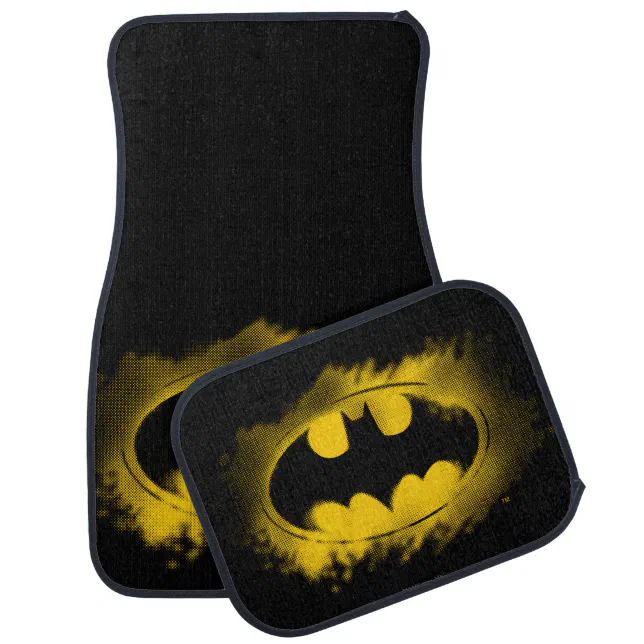 Batman Symbol | Black and Yellow Logo Car Mat | Zazzle