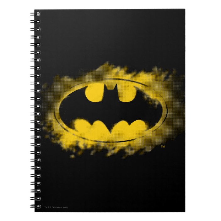 Batman Symbol | Black and Yellow Logo Notebook | Zazzle.com