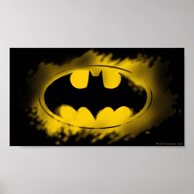 Batman Symbol | Black and Yellow Logo Poster | Zazzle