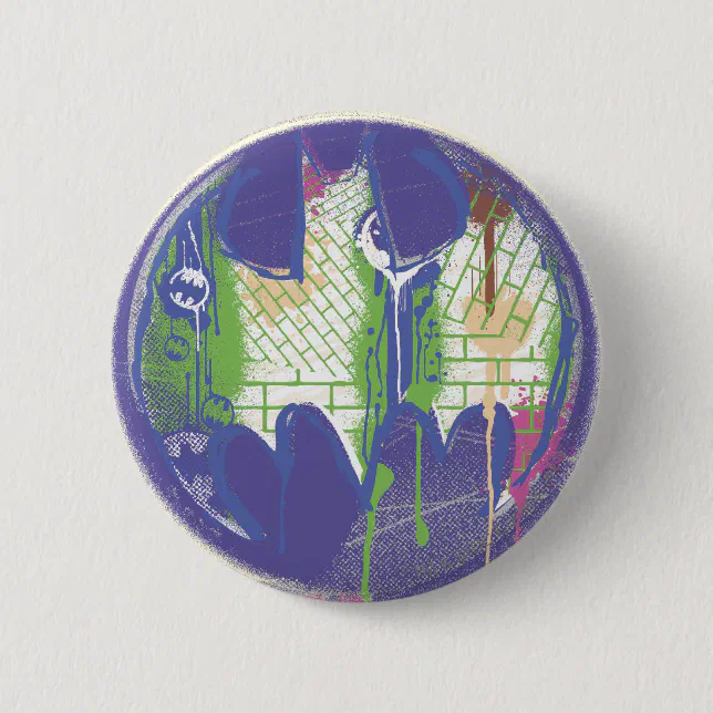 Batman Symbol | Circle Purple Logo Pinback Button | Zazzle