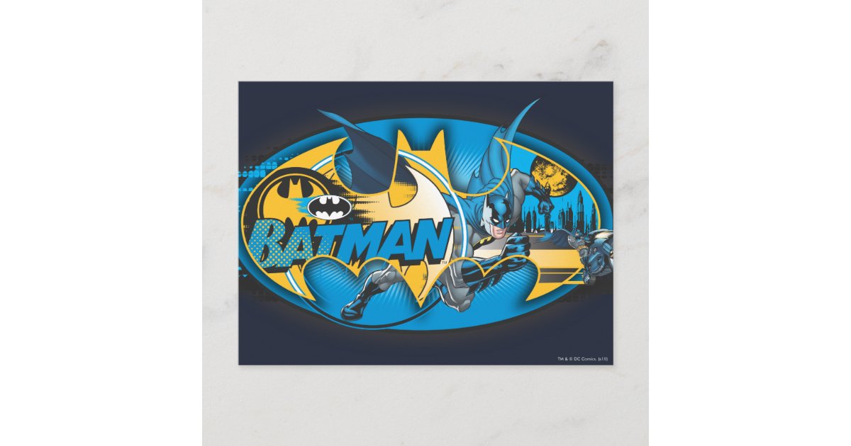 Batman Symbol | Classic Collage Logo Postcard | Zazzle