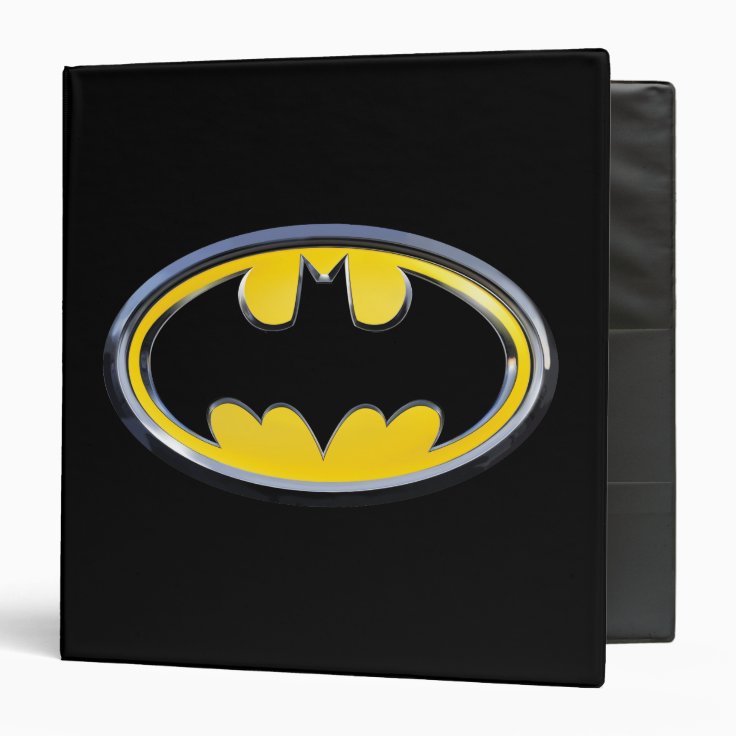 Batman Symbol | Classic Logo 3 Ring Binder | Zazzle