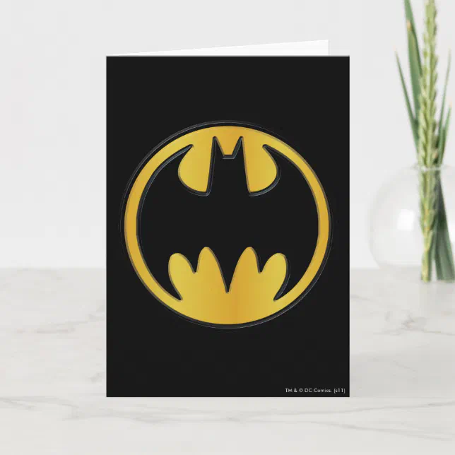 Batman Symbol | Classic Round Logo Card | Zazzle