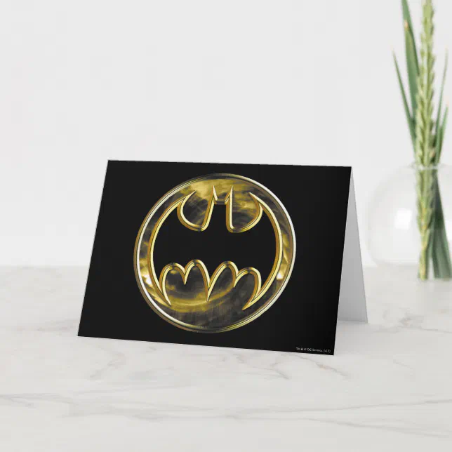 Batman Symbol | Gold Logo Card | Zazzle