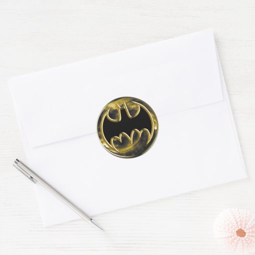 Batman Symbol | Gold Logo Classic Round Sticker | Zazzle
