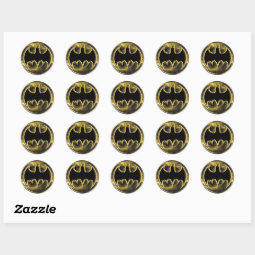 Batman Symbol | Gold Logo Classic Round Sticker | Zazzle