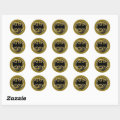 Batman Symbol | Gold Logo Classic Round Sticker | Zazzle