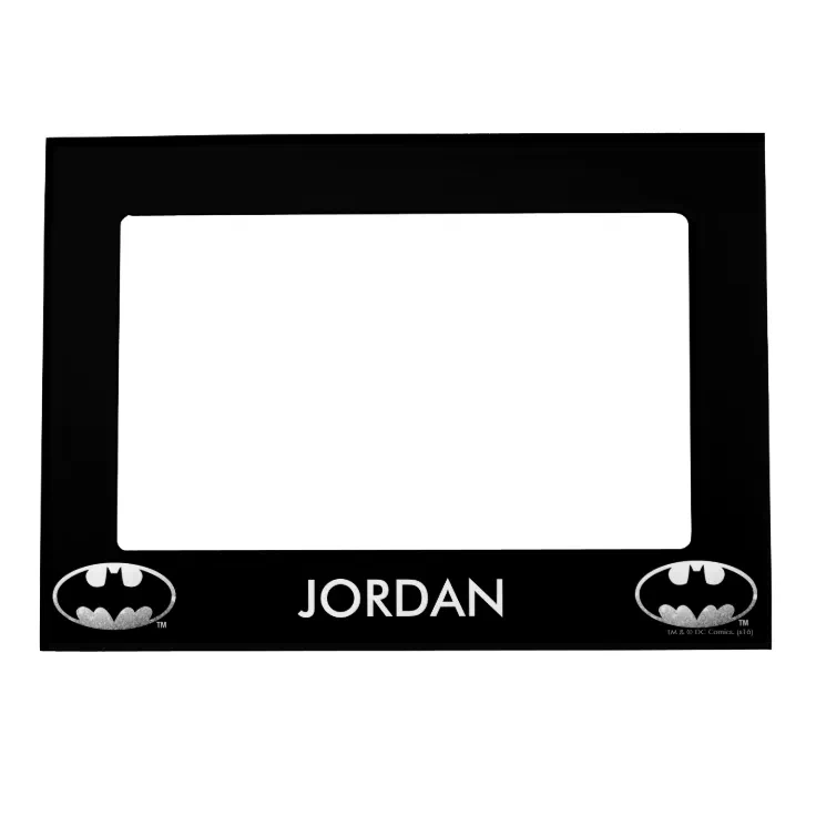 Batman Symbol | Grainy Logo Magnetic Picture Frame | Zazzle