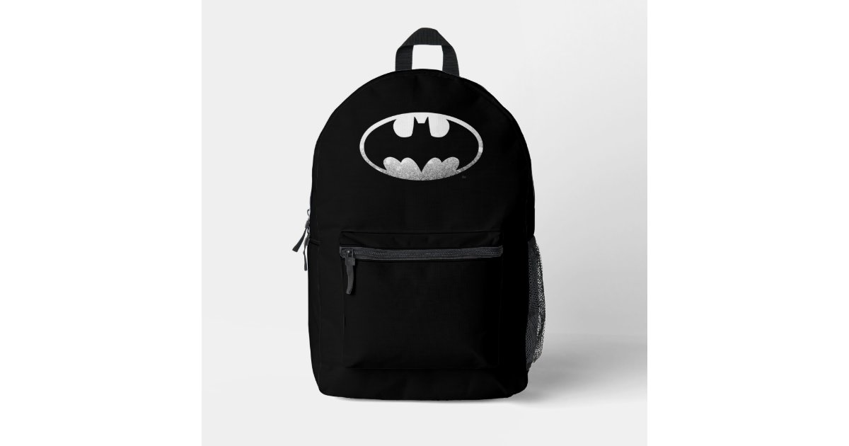 Batman Symbol | Grainy Logo Printed Backpack | Zazzle