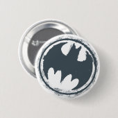 Batman Symbol | Gray Grunge Logo Pinback Button | Zazzle