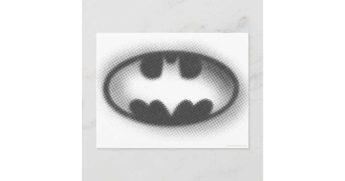 Batman Symbol | Halftone Logo Postcard | Zazzle
