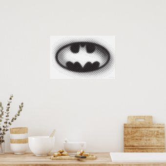 Batman Symbol | Halftone Logo Poster | Zazzle