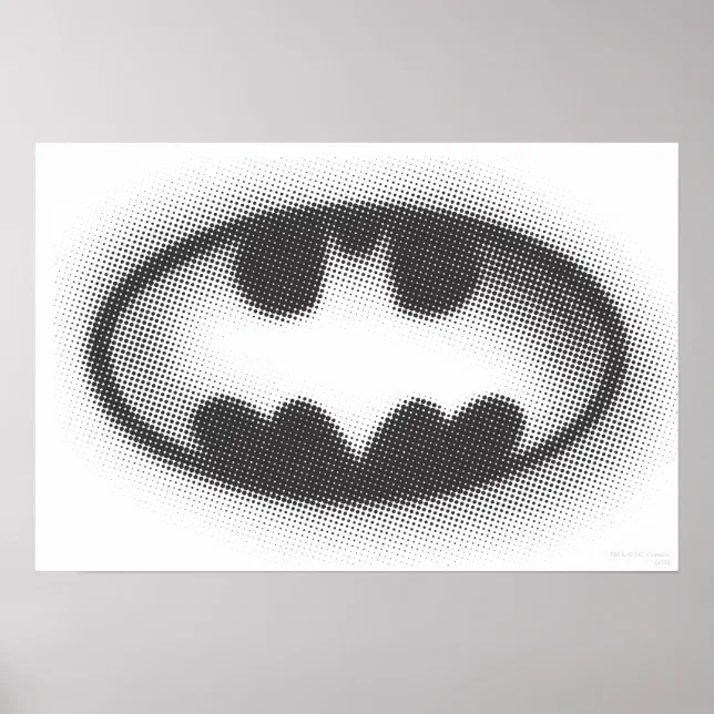 Batman Symbol | Halftone Logo Poster | Zazzle