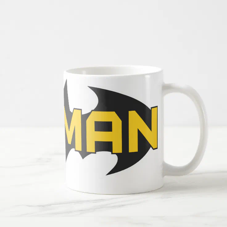 Batman Symbol | Name Yellow & Black Logo Coffee Mug | Zazzle